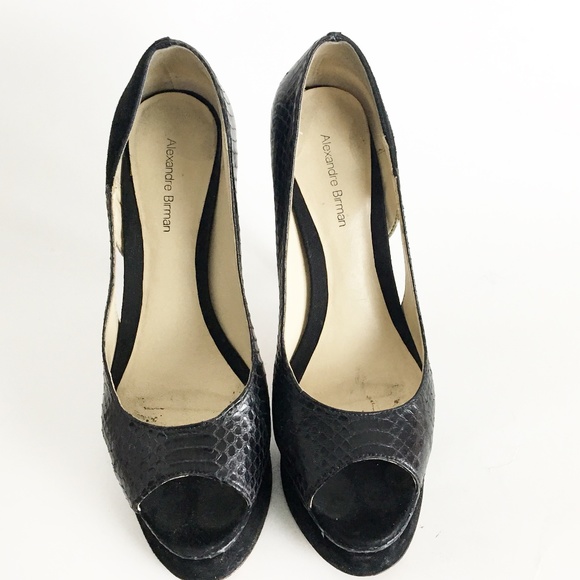 Alexandre Birman | Shoes | Alexandre Birman Python Peeptoe Pumps | Poshmark